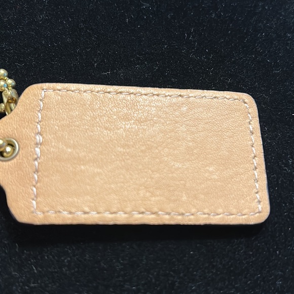 Coach | Bags | Oversized New Leather Coach Tag With Brass Beaded Chain ...